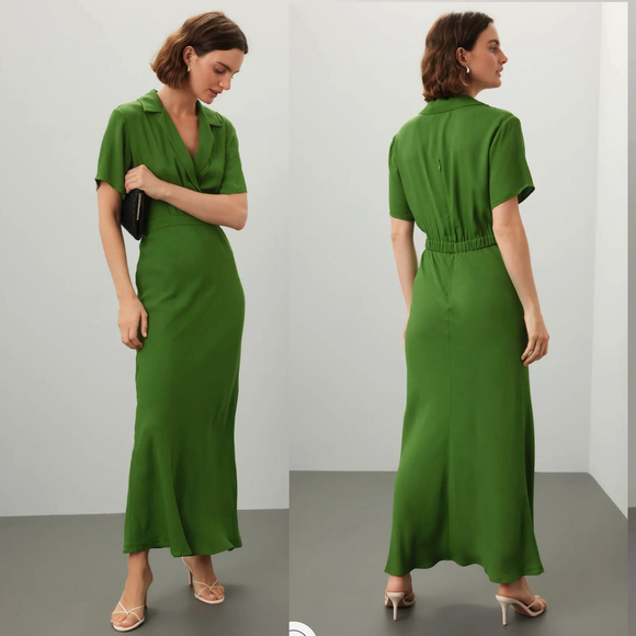 Reformation | Dresses | Reformation Danika Green Maxi Dress Size Xs ...